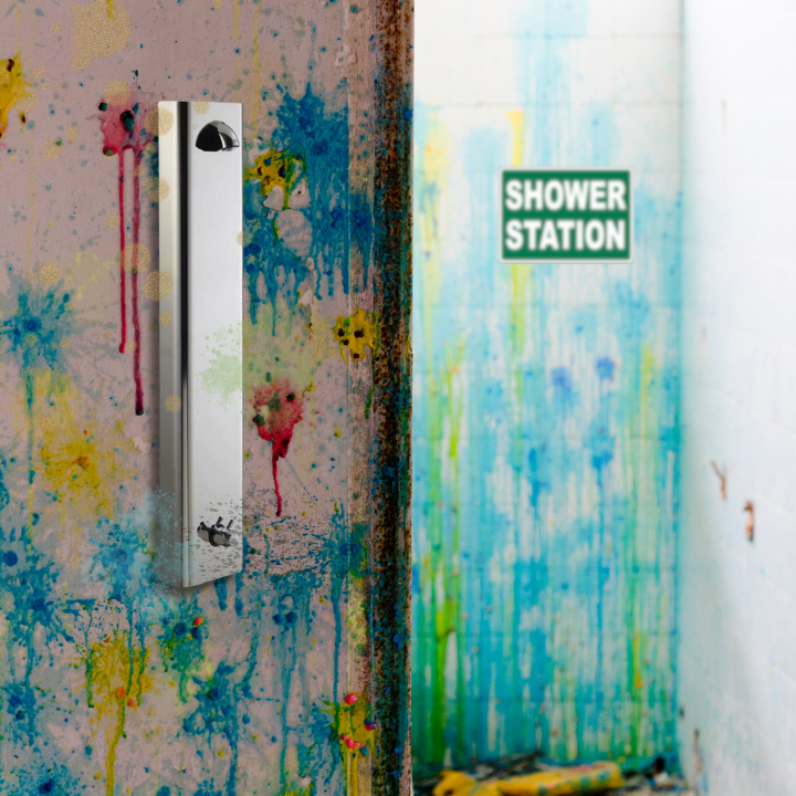 Push Button Outdoor Shower Panel For Paintball Facilities Temperature ...