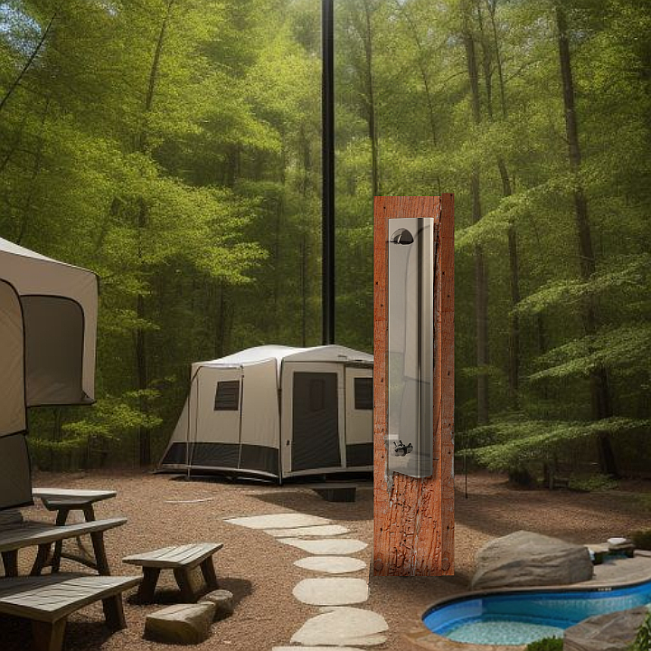 Outdoor Push Button Pool Shower Panel For RV Park Or Campground ...