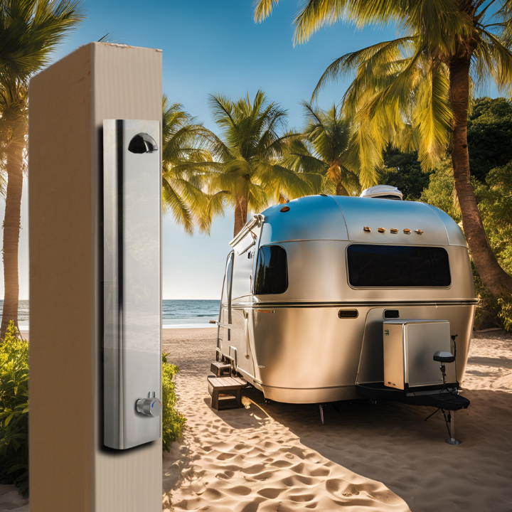 Outdoor Push Button Beach Shower Panel For RV Park Or Campground ...