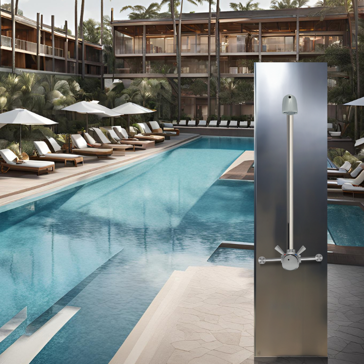 Outdoor Exposed Self Closing Shower For Resorts and Hotels ...